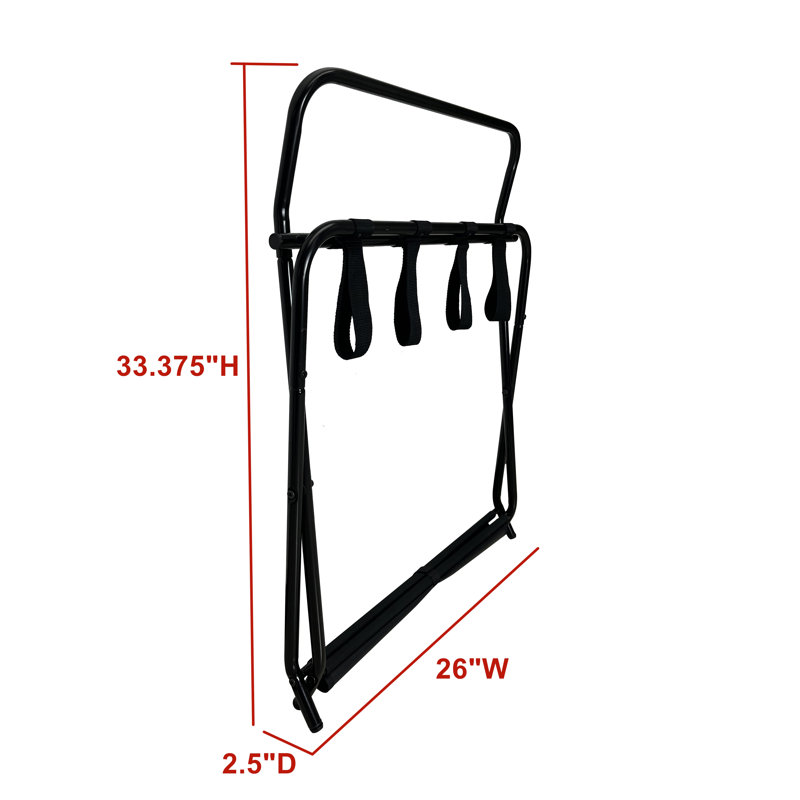 InRoom Designs Metal Folding Luggage Rack with Storage | Wayfair