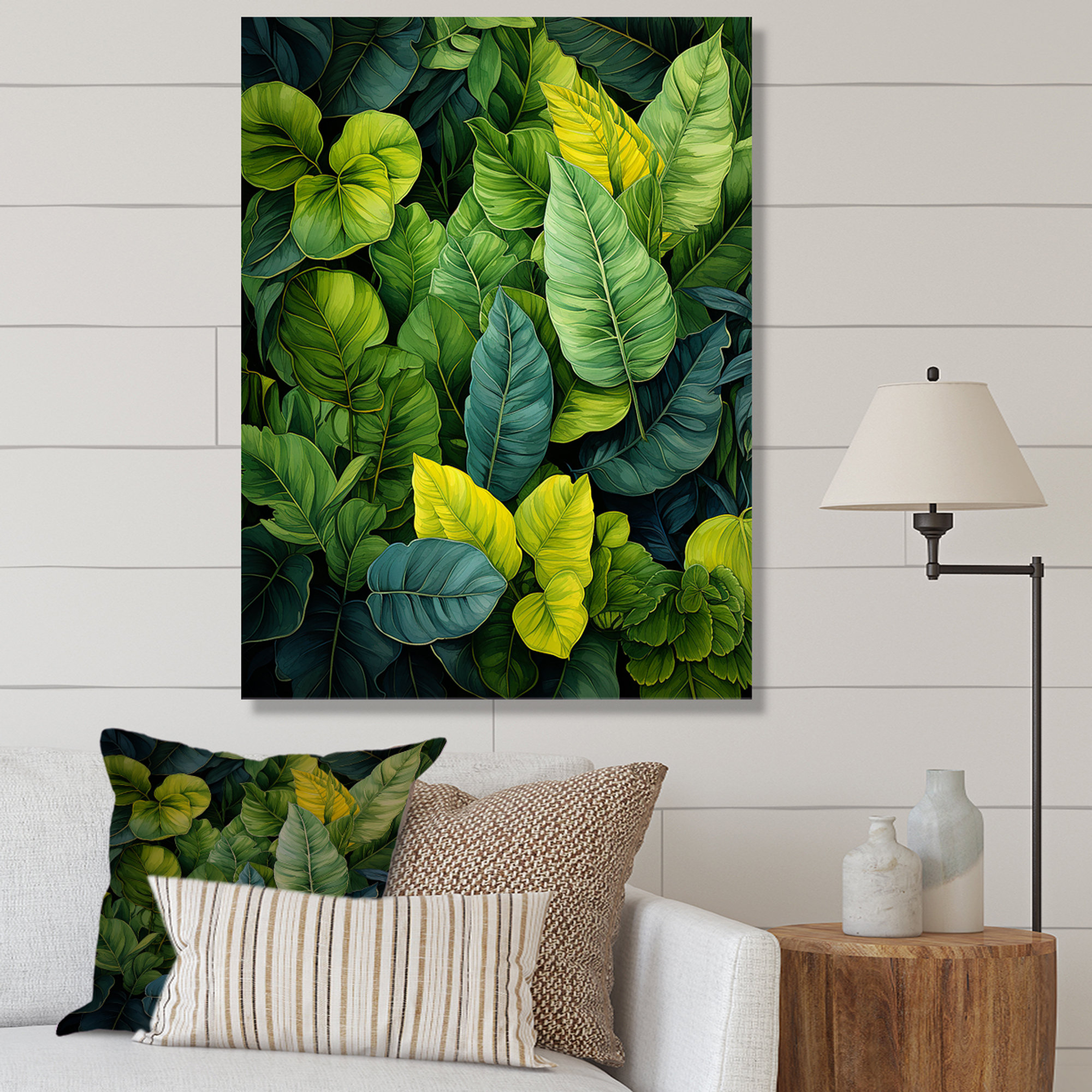 Winston Porter Urban Leaves Forest Greenery I On Canvas Print | Wayfair