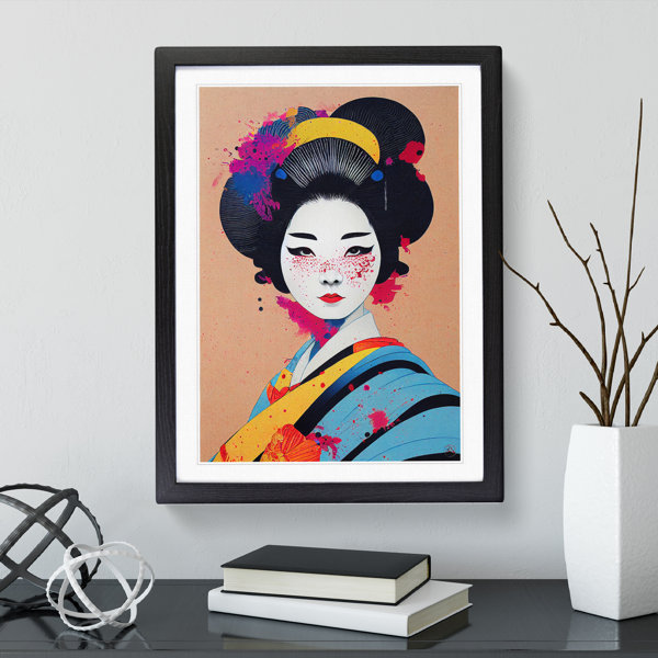 Latitude Run Geisha Splashed No.3 - Single Picture Frame Painting ...