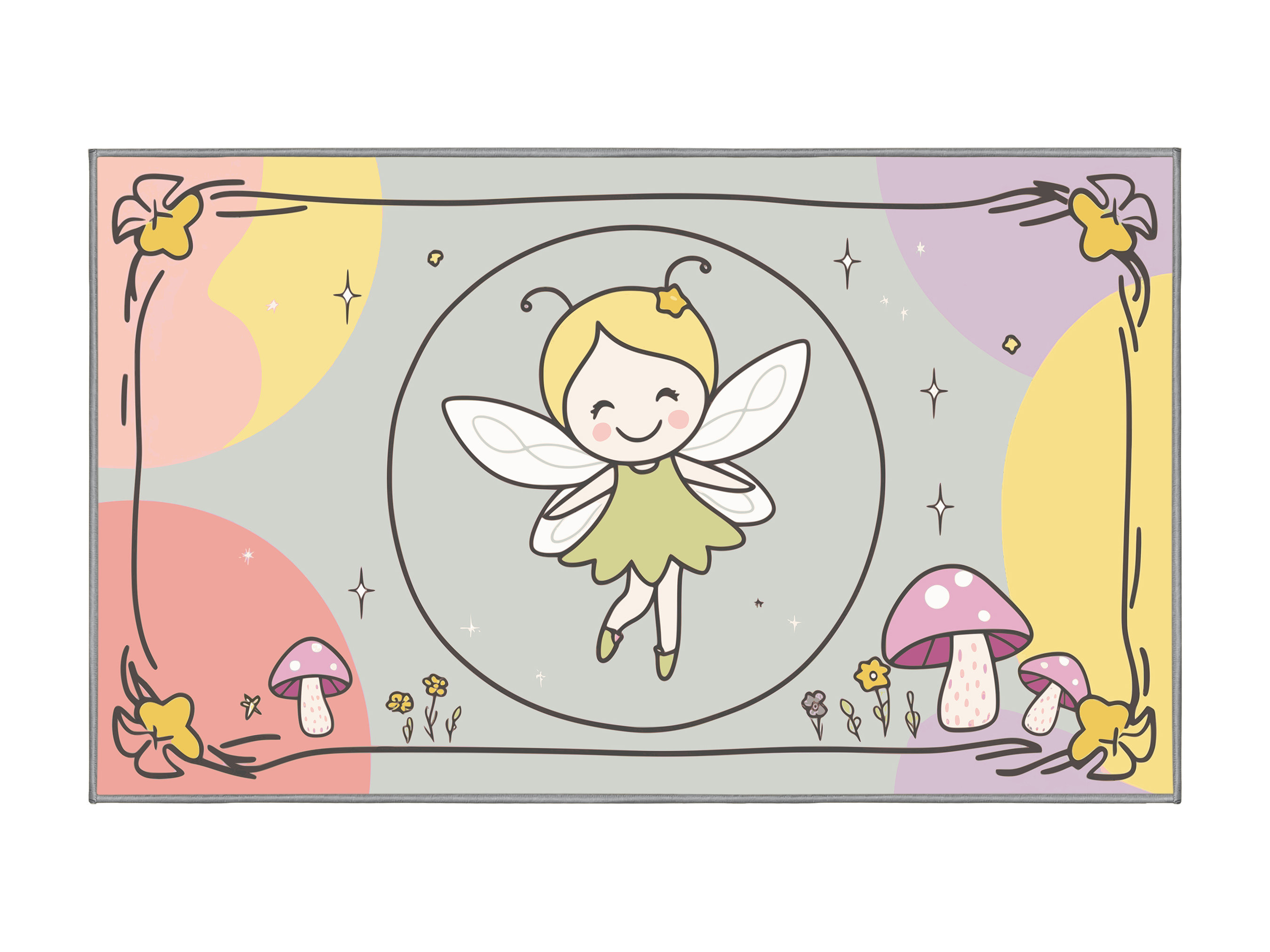 Zoomie Kids Washable Fairy Tale Fantasy Rug | Wayfair