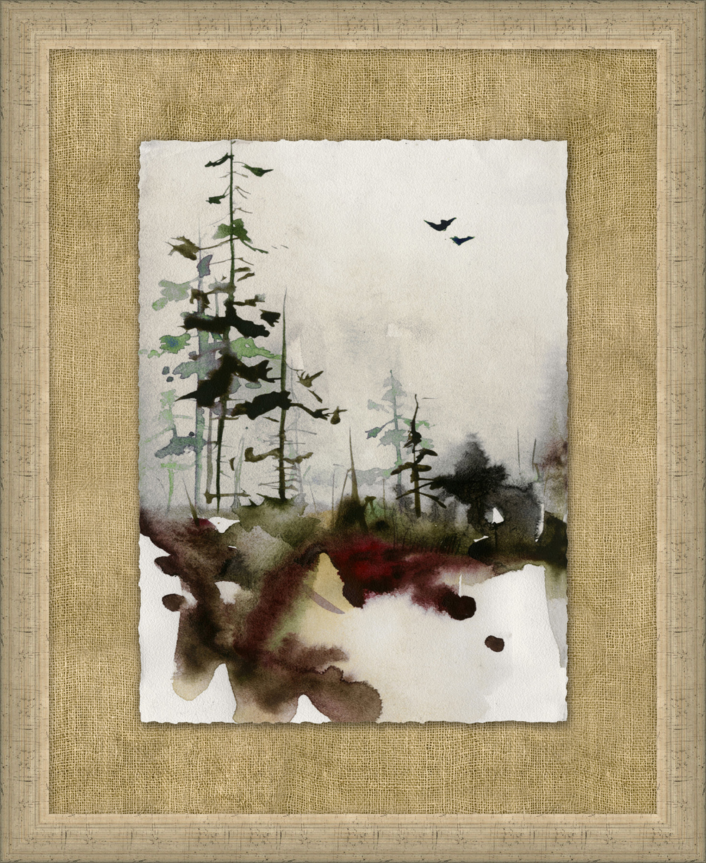 Wendover Art Group Forest Trees 3 - Picture Frame Painting | Wayfair