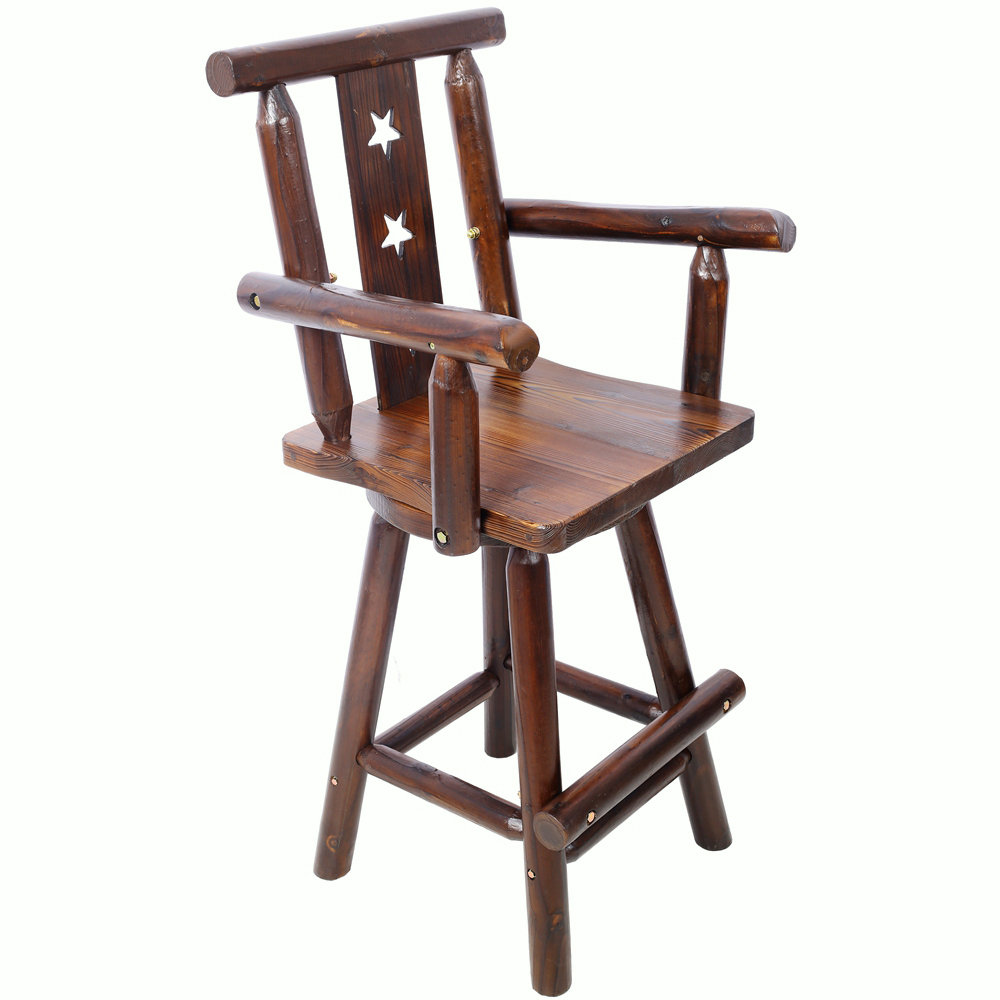 Lark Manor™ Fir Wood Construction Bar Stool | Wayfair