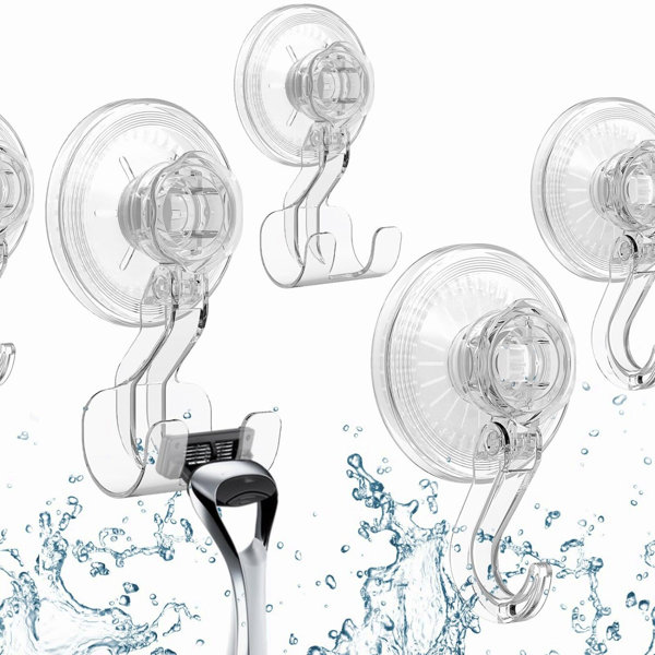 Rebrilliant AquaGrip Reusable Suction Cup Hooks - Waterproof Vacuum ...