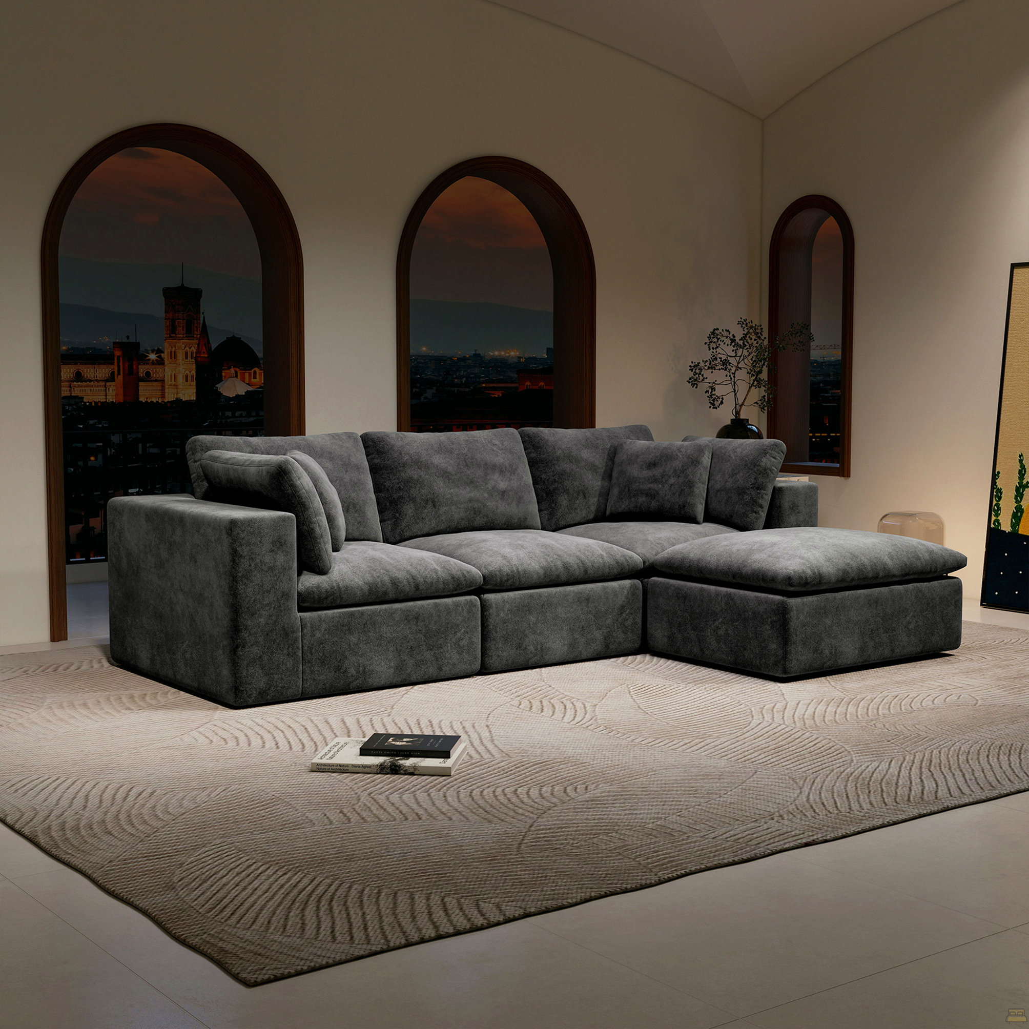 Latitude Run® Modular Sectional Sofa Seat,Upholstered Compressed Couch ...