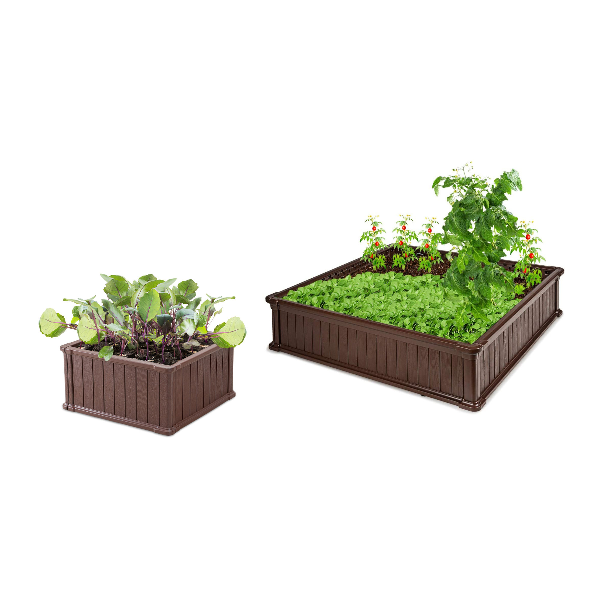 Arlmont & Co. EHHLY 2PCS Raised Garden Beds Outdoor(Big & Little ...