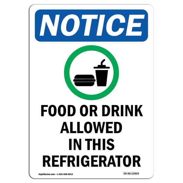 SignMission Food or Drink Allowed Sign with Symbol | Wayfair