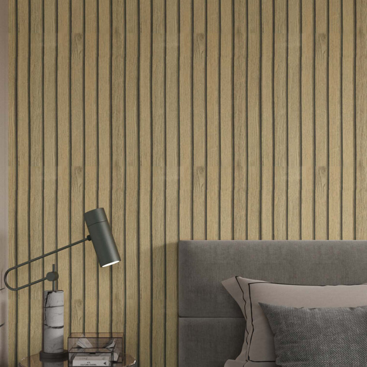 Union Rustic 2 Rolls Wood Slat Grain Peel And Stick Removable Vinyl ...