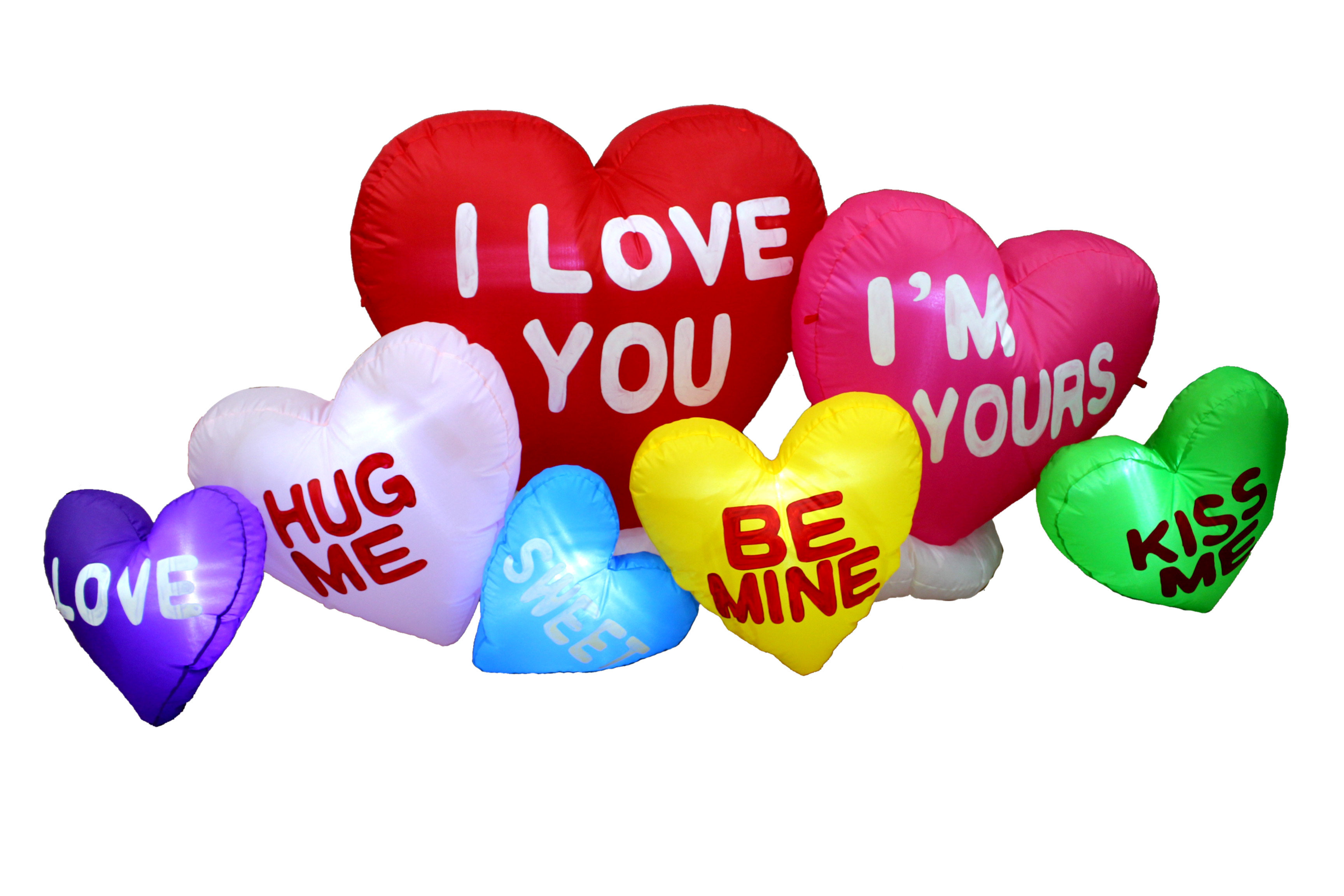 BZB Goods 6 Foot Long Lighted Happy Valentine's Day Inflatable Seven ...