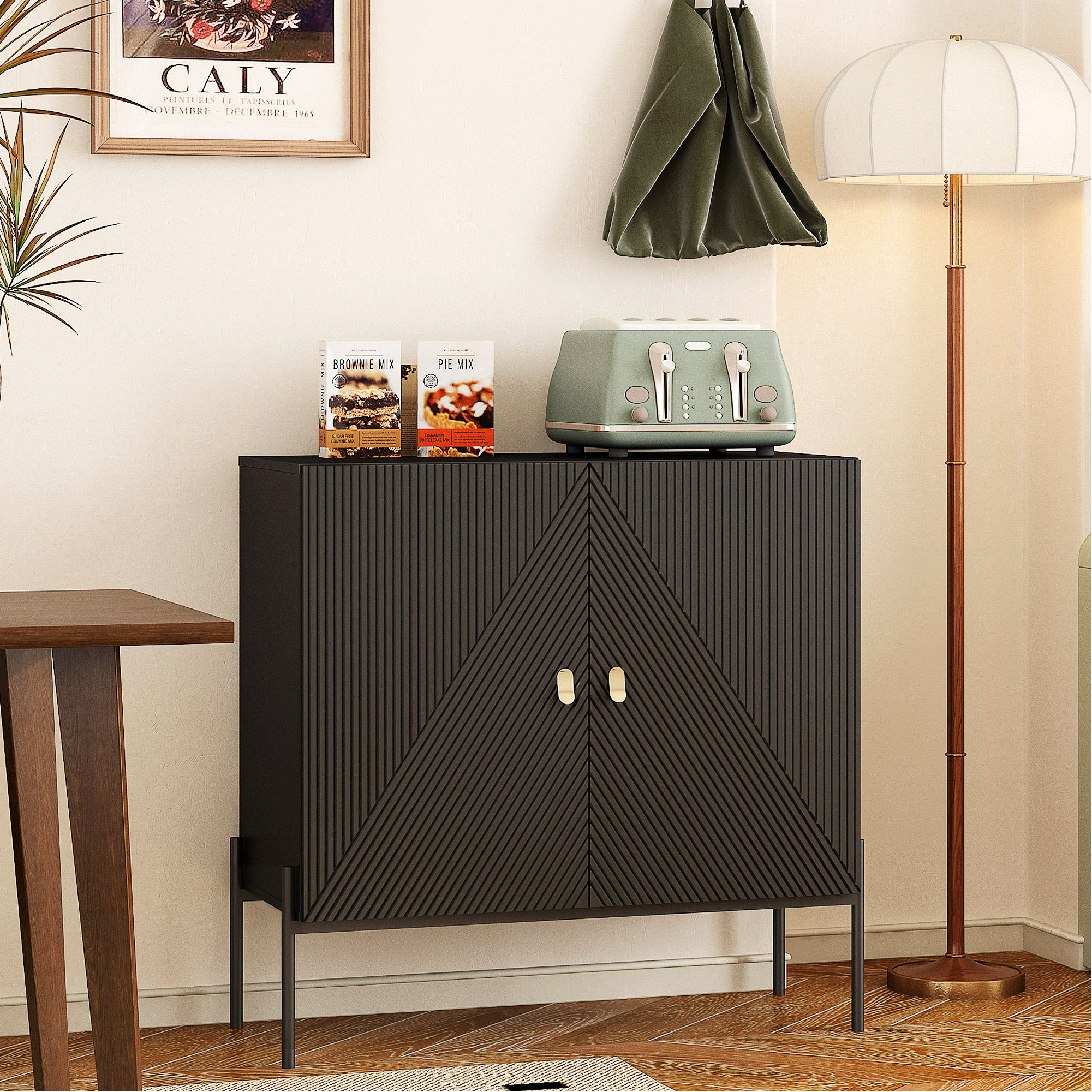 Ebern Designs Kitchen Sideboard, Sideboards Buffet Cabinet, Home Coffee Bar Cabinet With Drawer ...