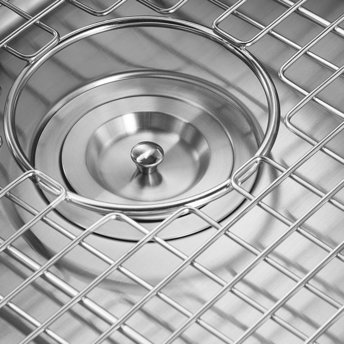 Steeleader Sink Bottom Grid Center Drain Left To Right 16.46" x Front ...