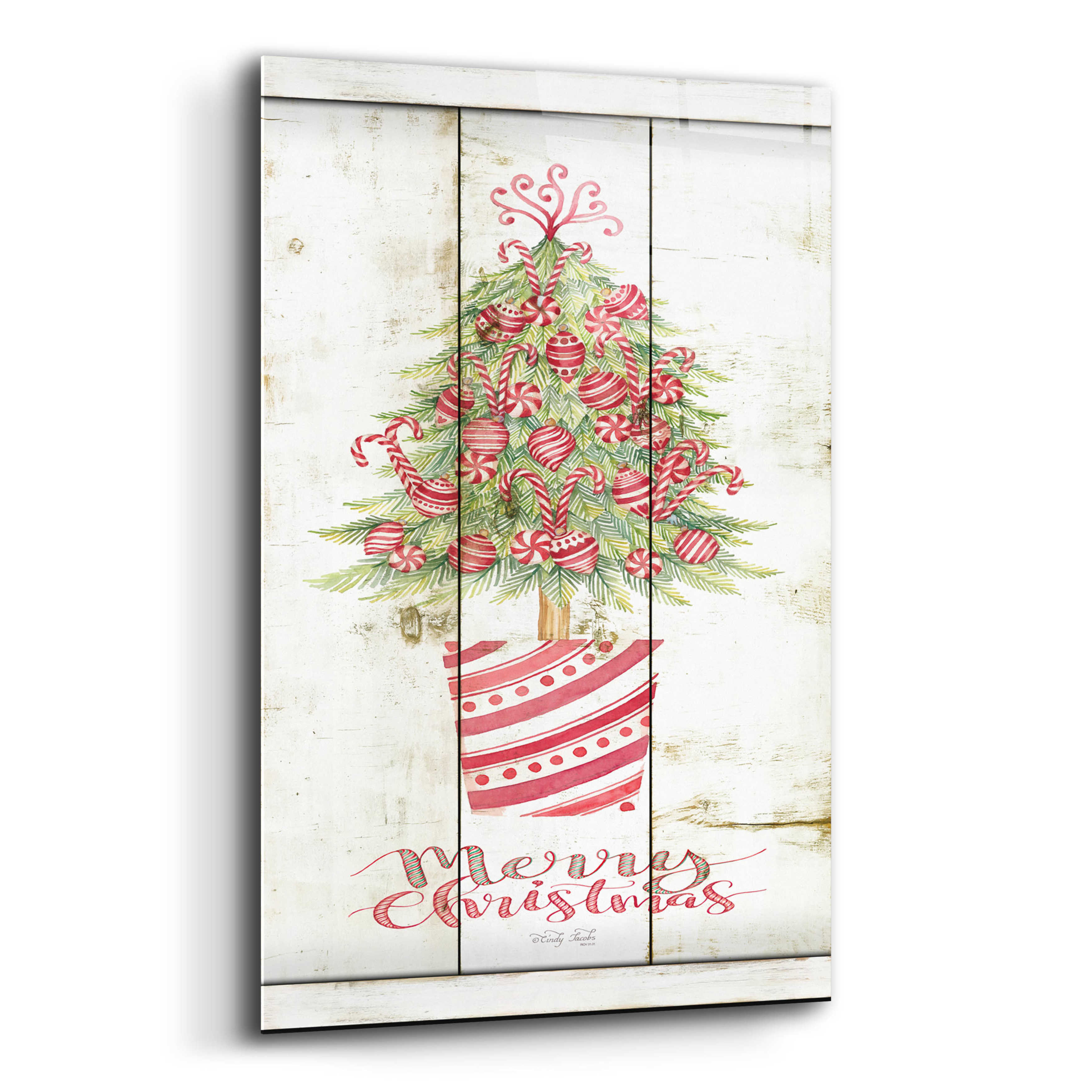 The Holiday Aisle® ''Candy Cane Christmas Tree'' By Cindy Jacobs ...