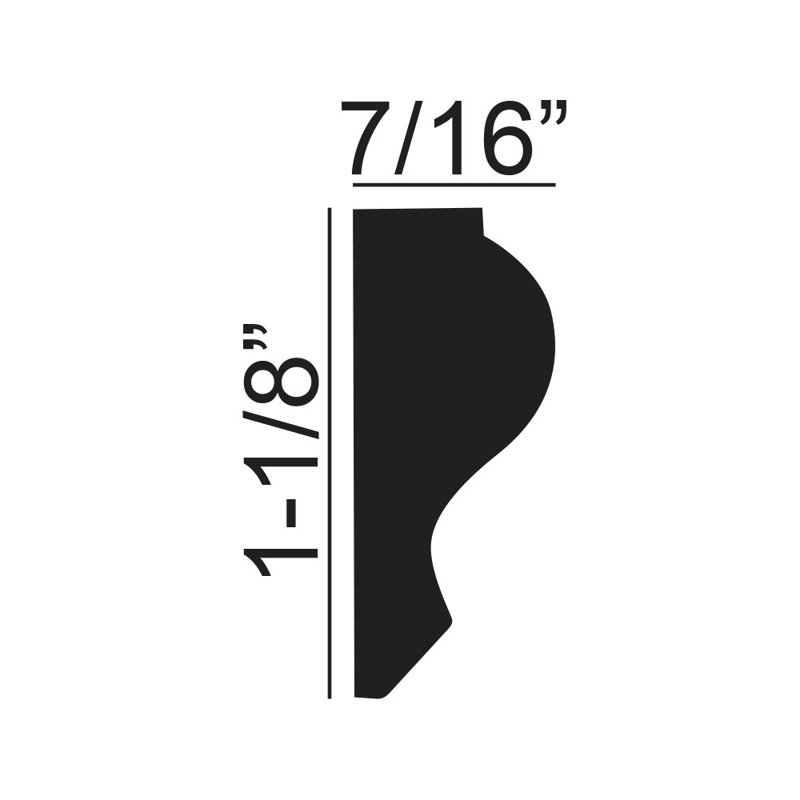 Architectural Products by Outwater L.L.C. 7/16 in x 1-1/8 in x 96 in ...