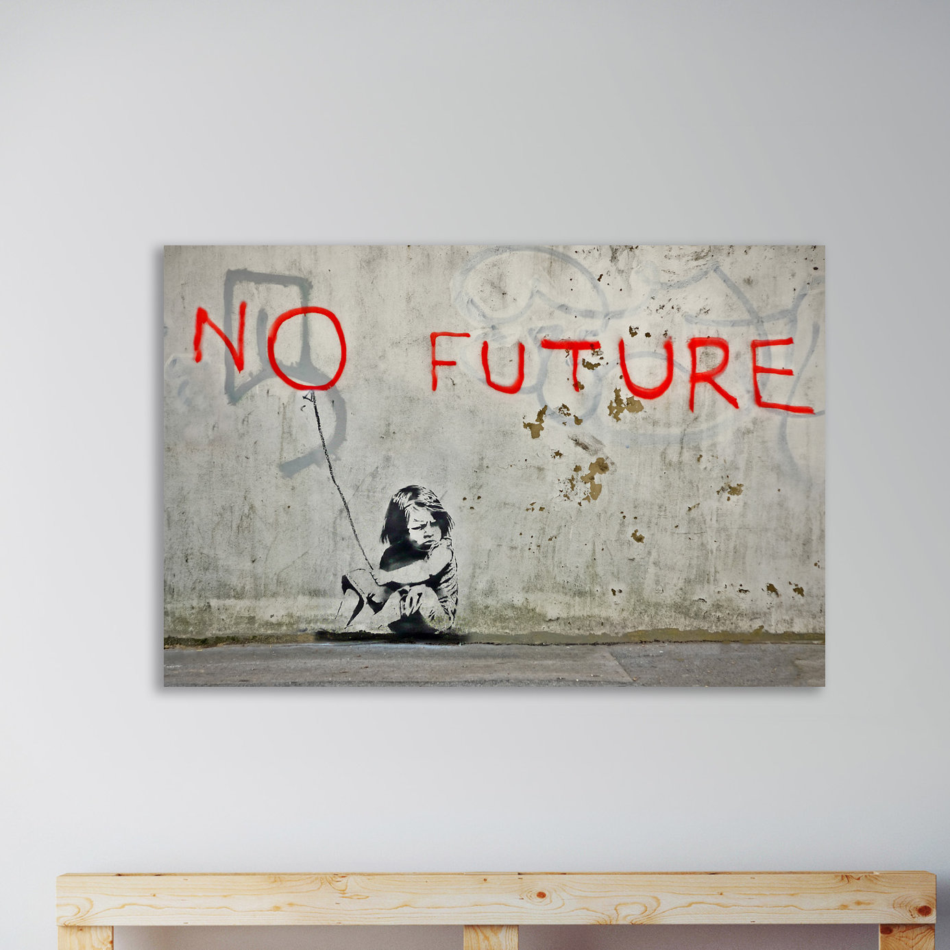 Wrought Studio No Future by Bansky - Graphic Art Print on Canvas ...