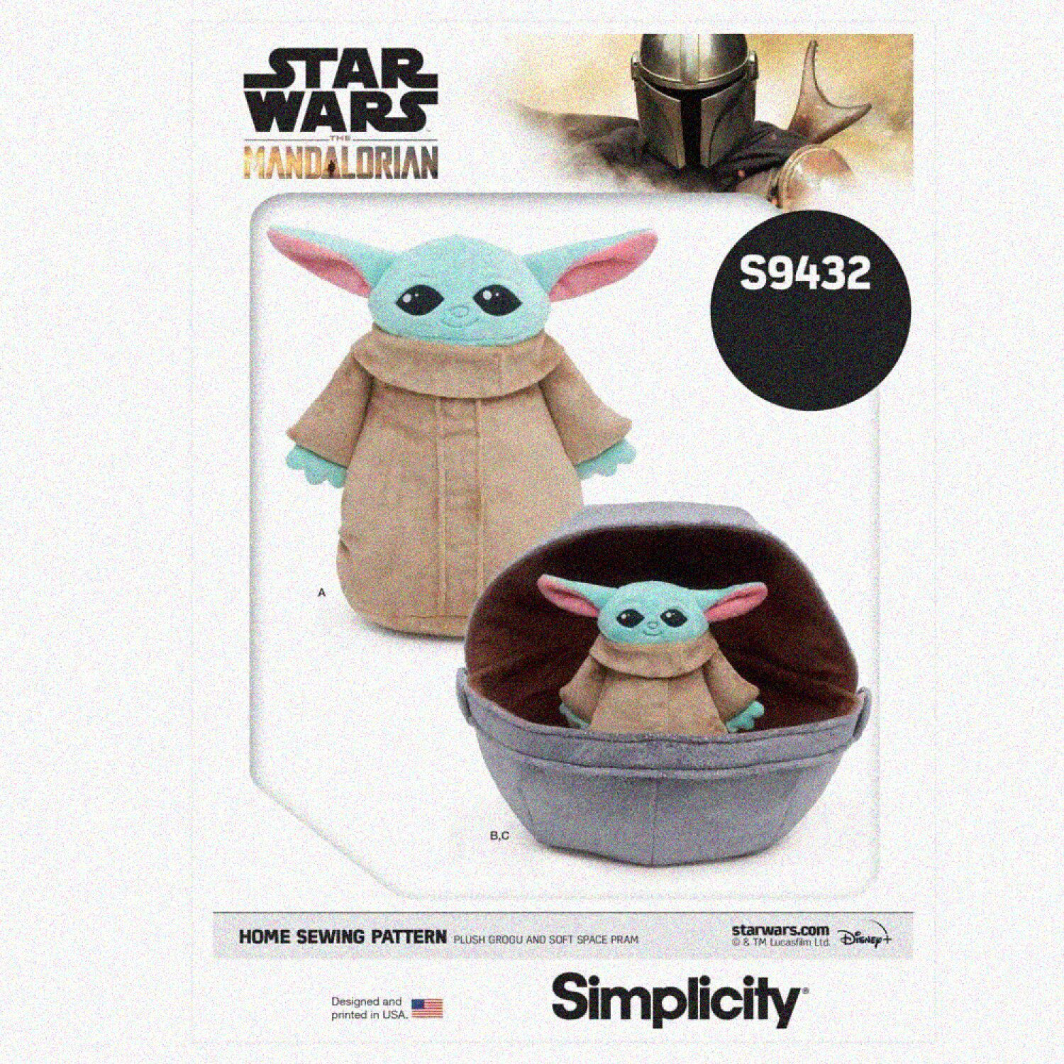 Pacific Funds S9432 Plush Grogu Sewing Pattern for Toy | Wayfair