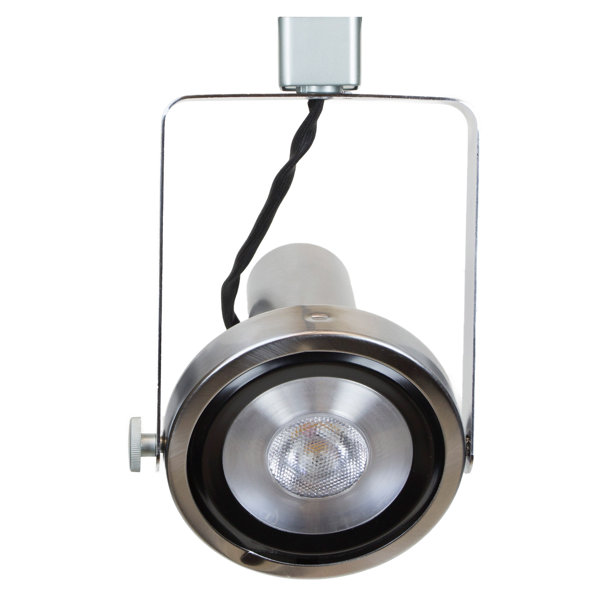 Direct-Lighting Brushed Steel Adjustable Track Lighting Head | Wayfair