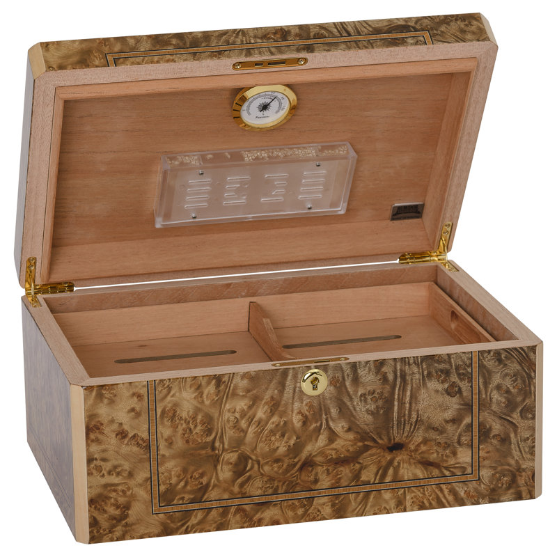 Red Barrel Studio® Humidor Supreme Solerno Desktop Cigar Storage Rustic ...