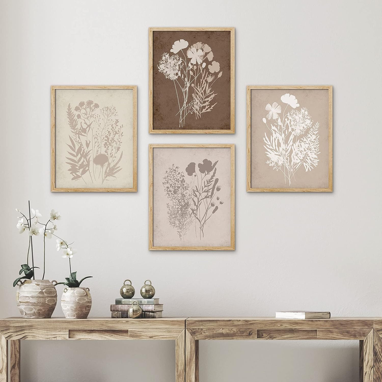 IDEA4WALL Vibrant Wildflower IDEA4WALL Framed Grunge Forest Flower ...