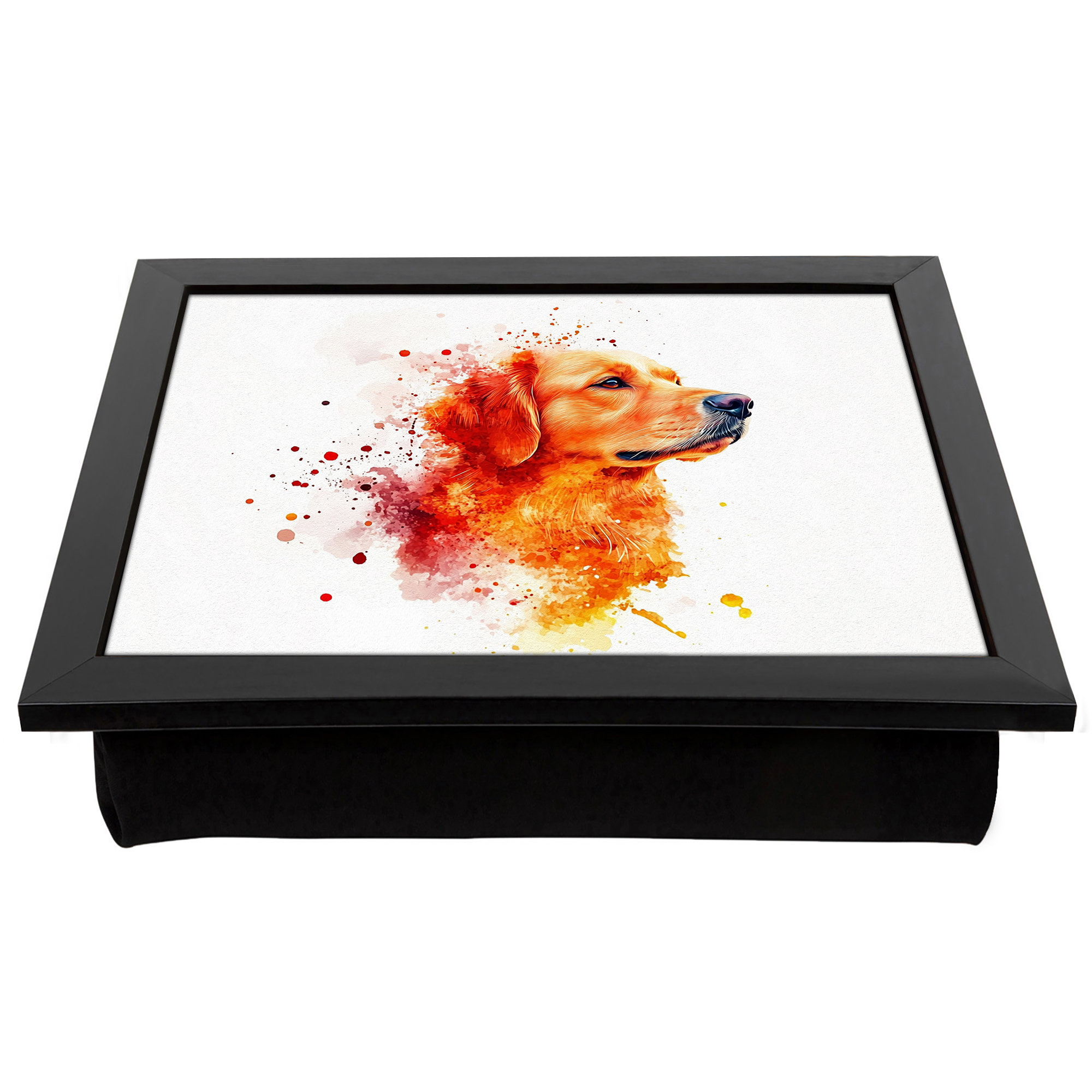 17 Stories Labrador Retriever Portrait Dog Lap Tray with Cushion ...