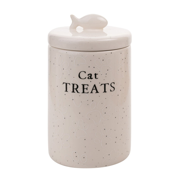 Fleur De Lis LivingPaw Prints Treat Jar Cat | Wayfair.co.uk