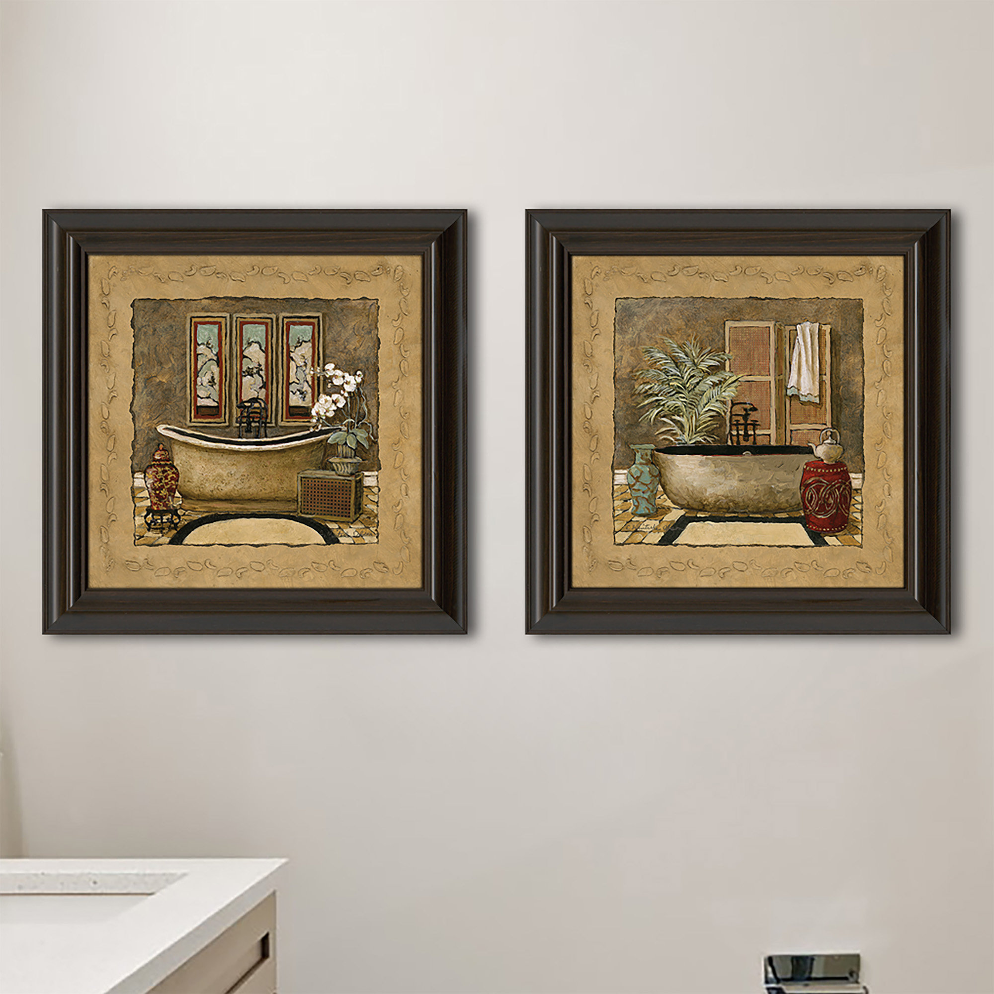 Red Barrel Studio® Asian Warmth - 2 Piece Picture Frame Print Set | Wayfair
