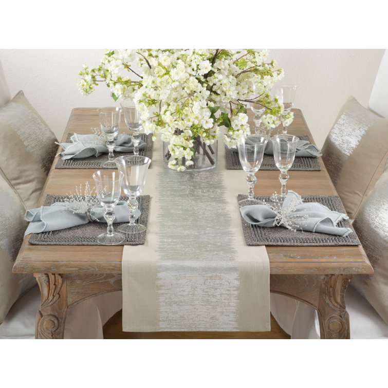 Wrought Studio Villarreal Rectangle No Pattern Cotton Table Runner ...