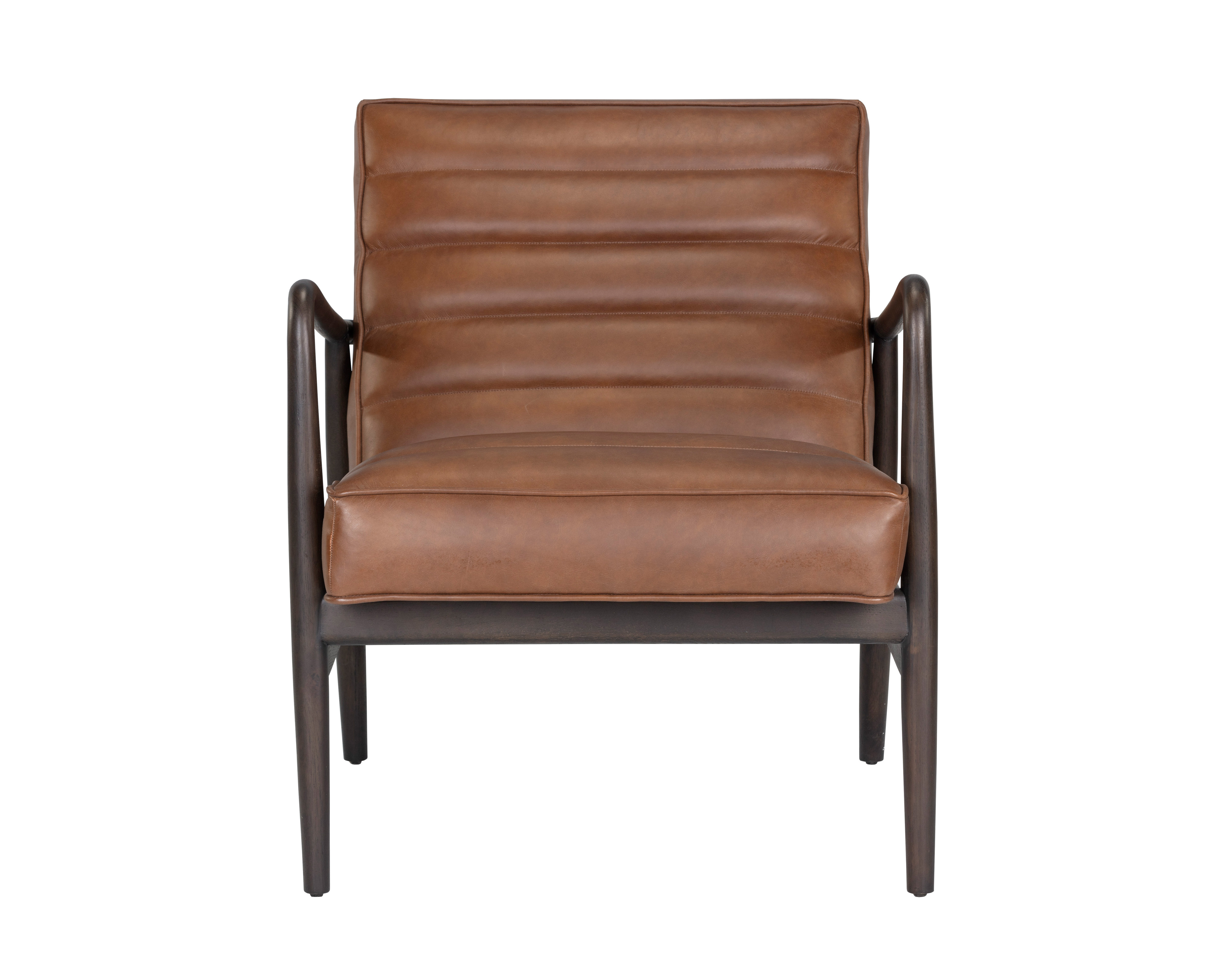 SUNPAN LYRIC LOUNGE CHAIR - VINTAGE CARAMEL LEATHER | Perigold