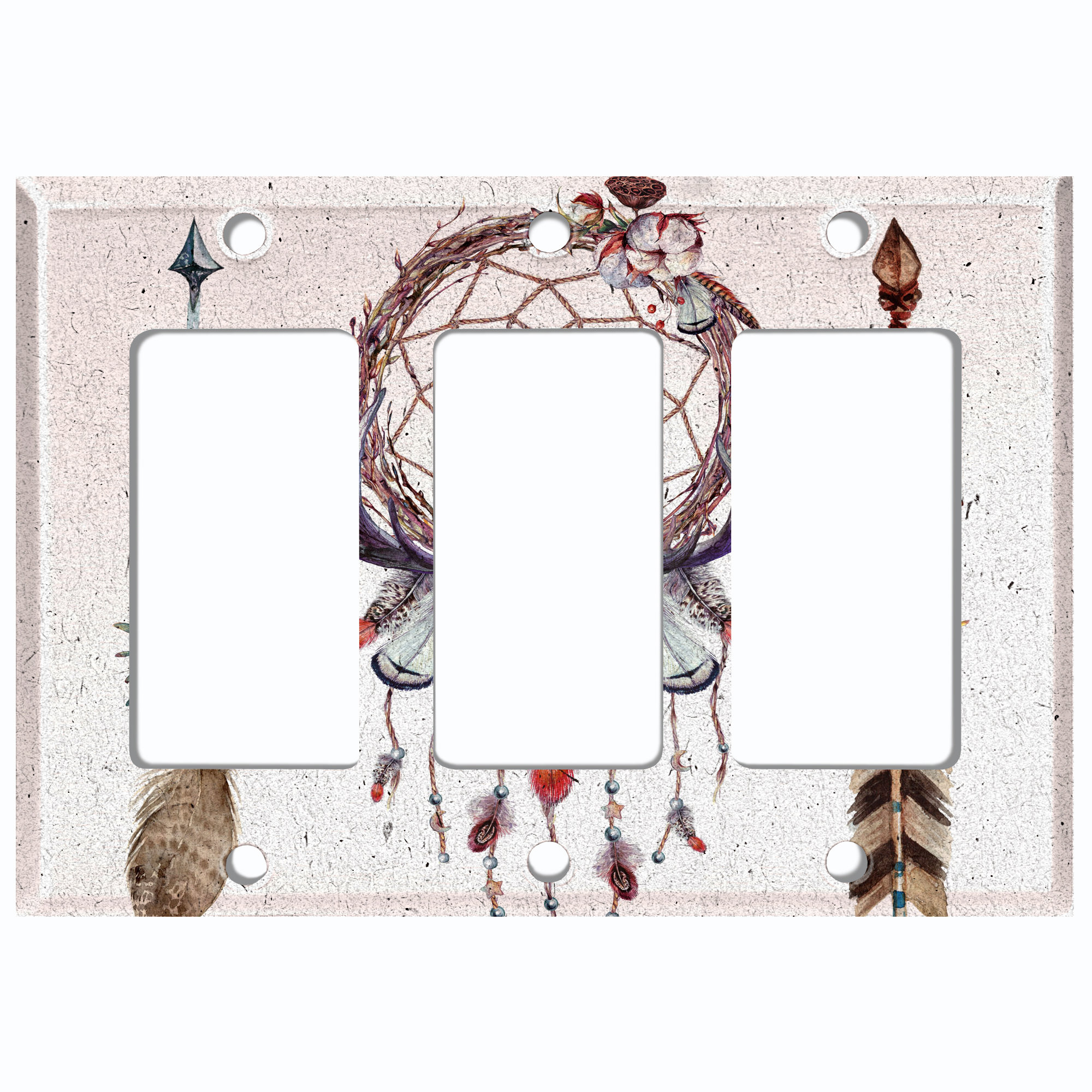 WorldAcc Indian Native Dream Catcher Feather Arrows 3 -Gang Rocker Wall ...