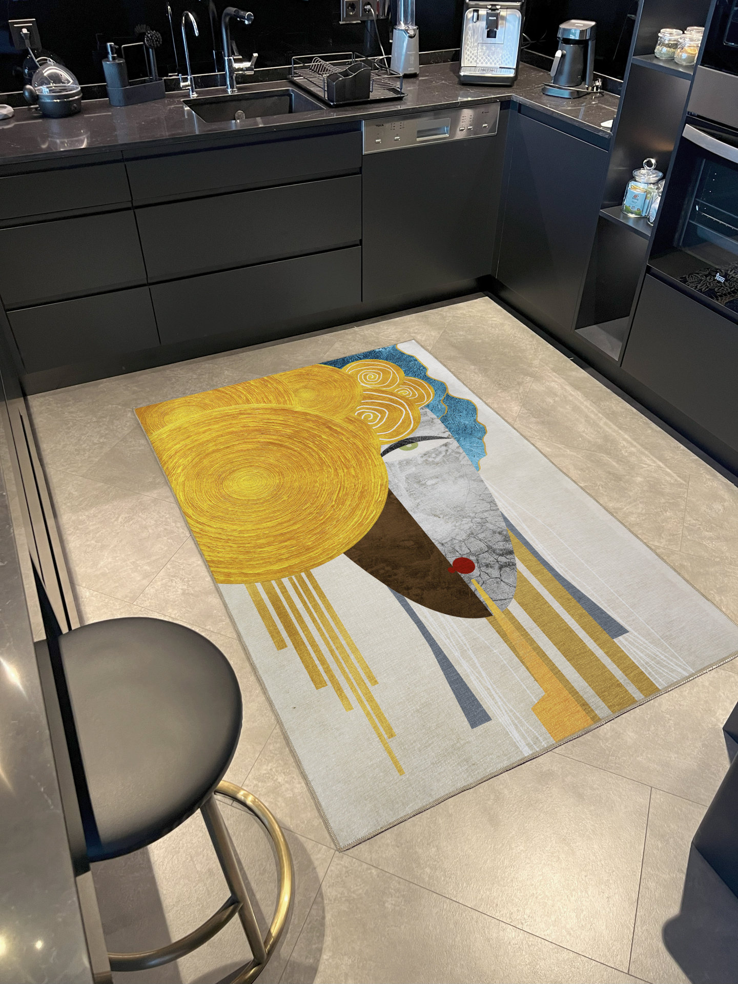 Orren Ellis Multi-Colored Surrealist Themed Portrait Patterned Creative ...