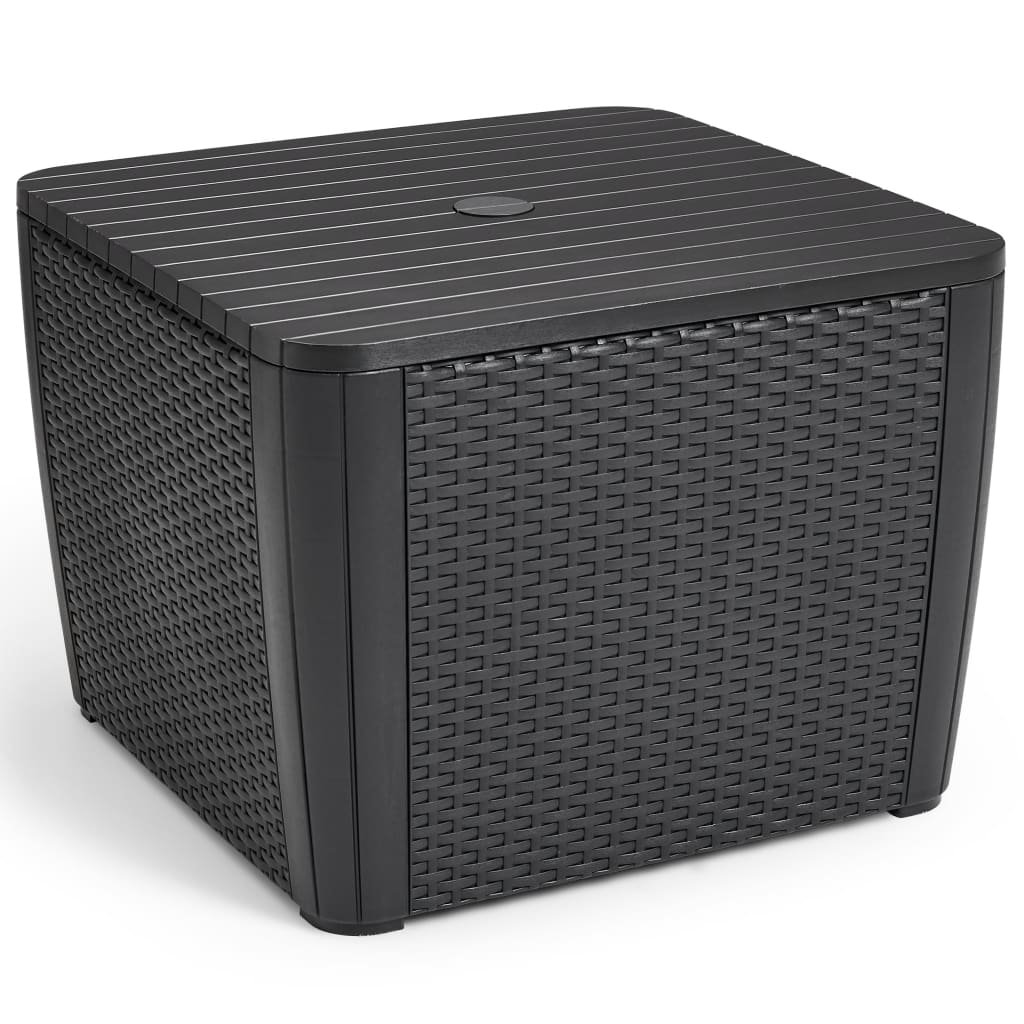 Dakota Fields Keter Garden Side Table Luzon Plus with Parasol Hole ...