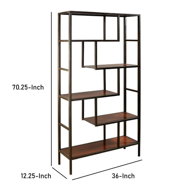 Etta Avenue™ Liliana Geometric Etagere Bookcase & Reviews | Wayfair