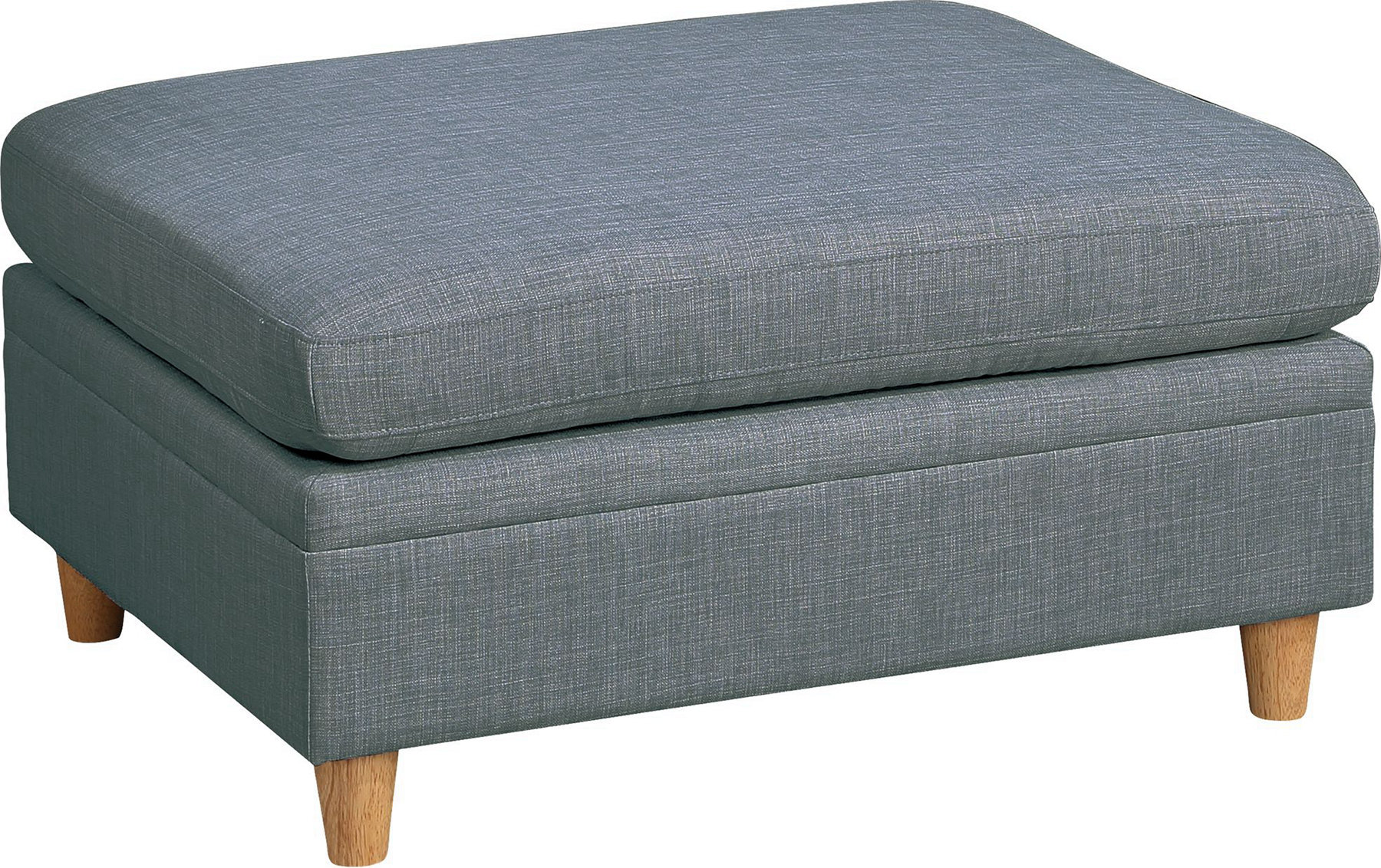 Latitude Run® Living Room Furniture Ottoman Light Grey Dorris Fabric ...
