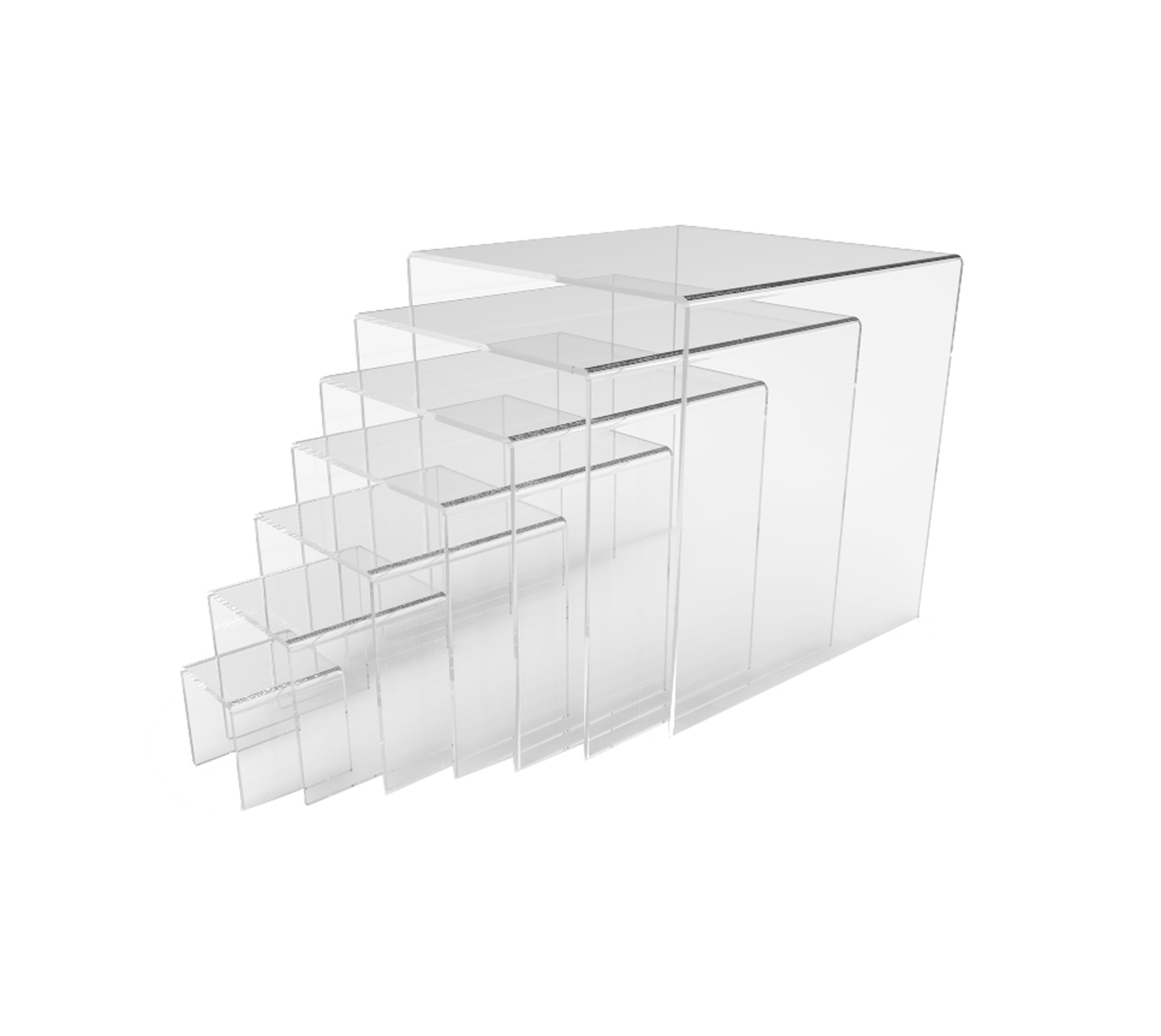 Fixturedisplays® Clear Plexiglass Lucite Acrylic Display Risers - Set ...