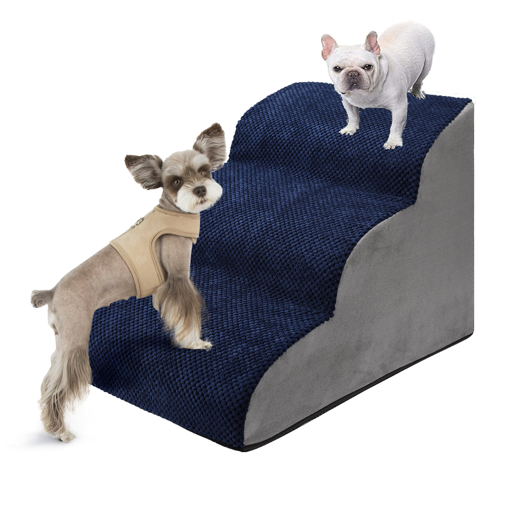 Tucker Murphy Pet™ High Density Foam 3 Tiers Extra Wide Dog Ladder For ...