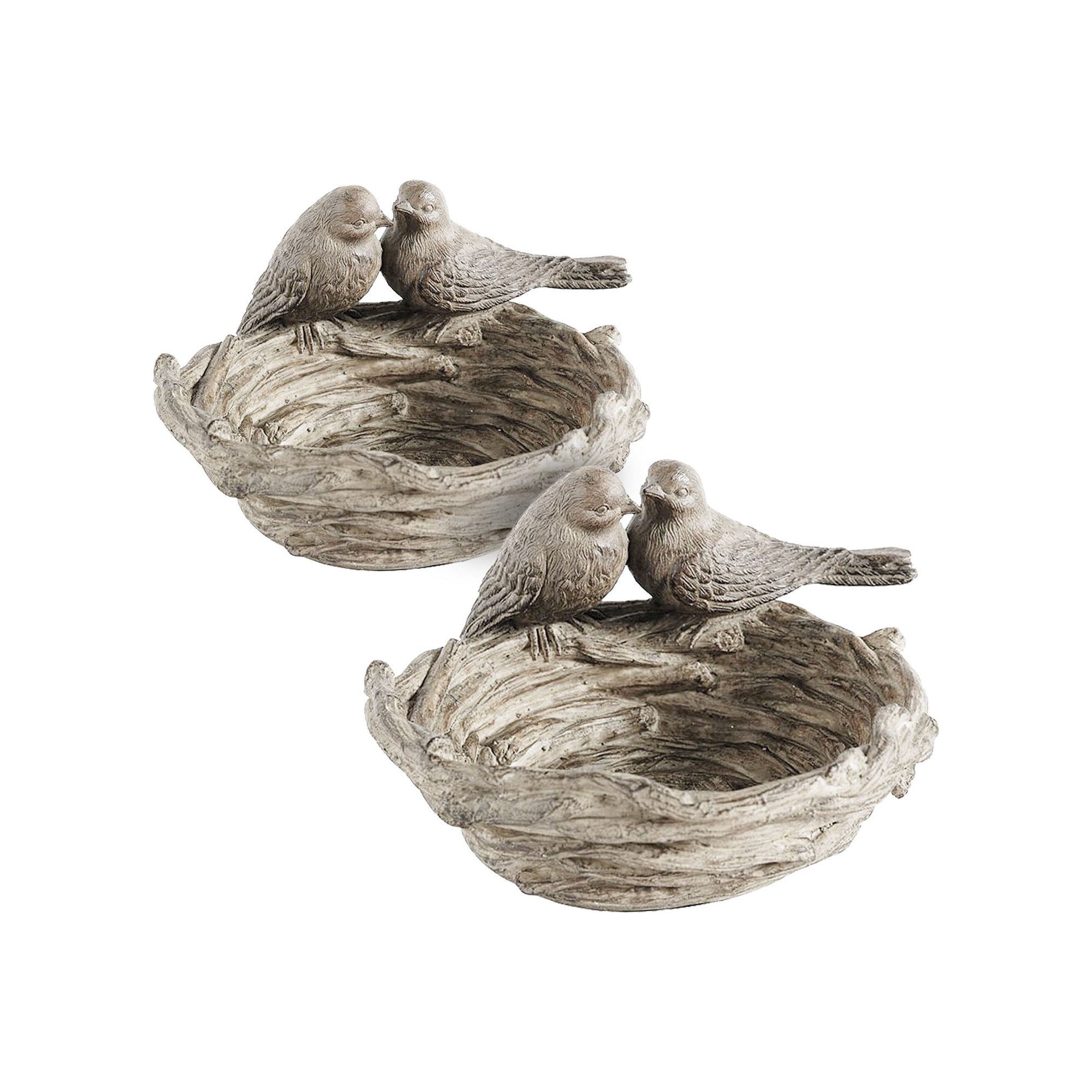 Lark Manor™ Cresa Nesting Bird Dish Set of 2 9" x 7.5" x 5" Brown | Wayfair