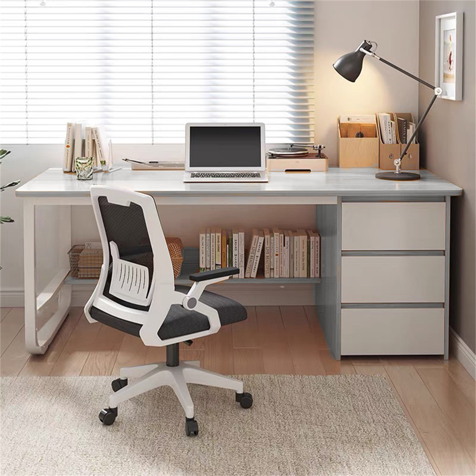 Ebern Designs Mikhail 55'' W Rectangle Computer Desk | Wayfair