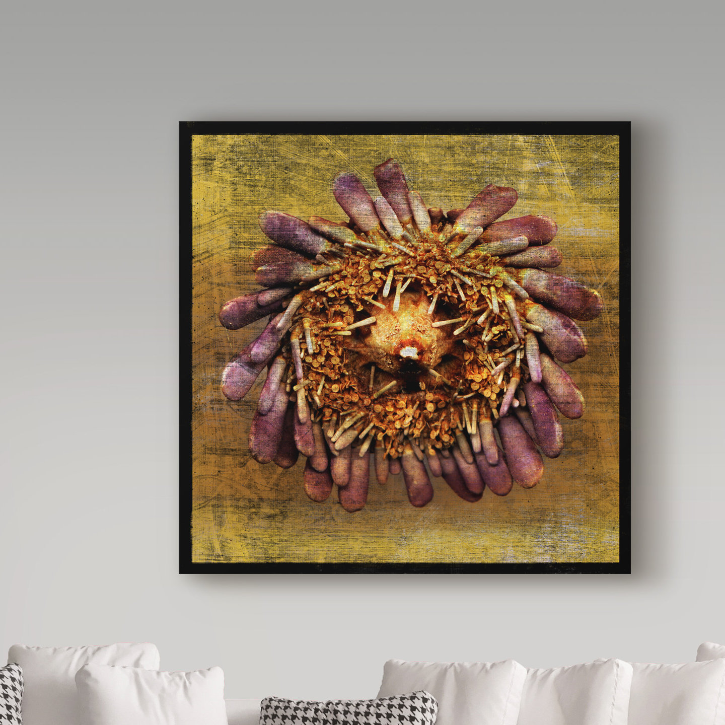 Trademark Fine Art Sea Urchin Gold by John W. Golden - Wrapped Canvas ...