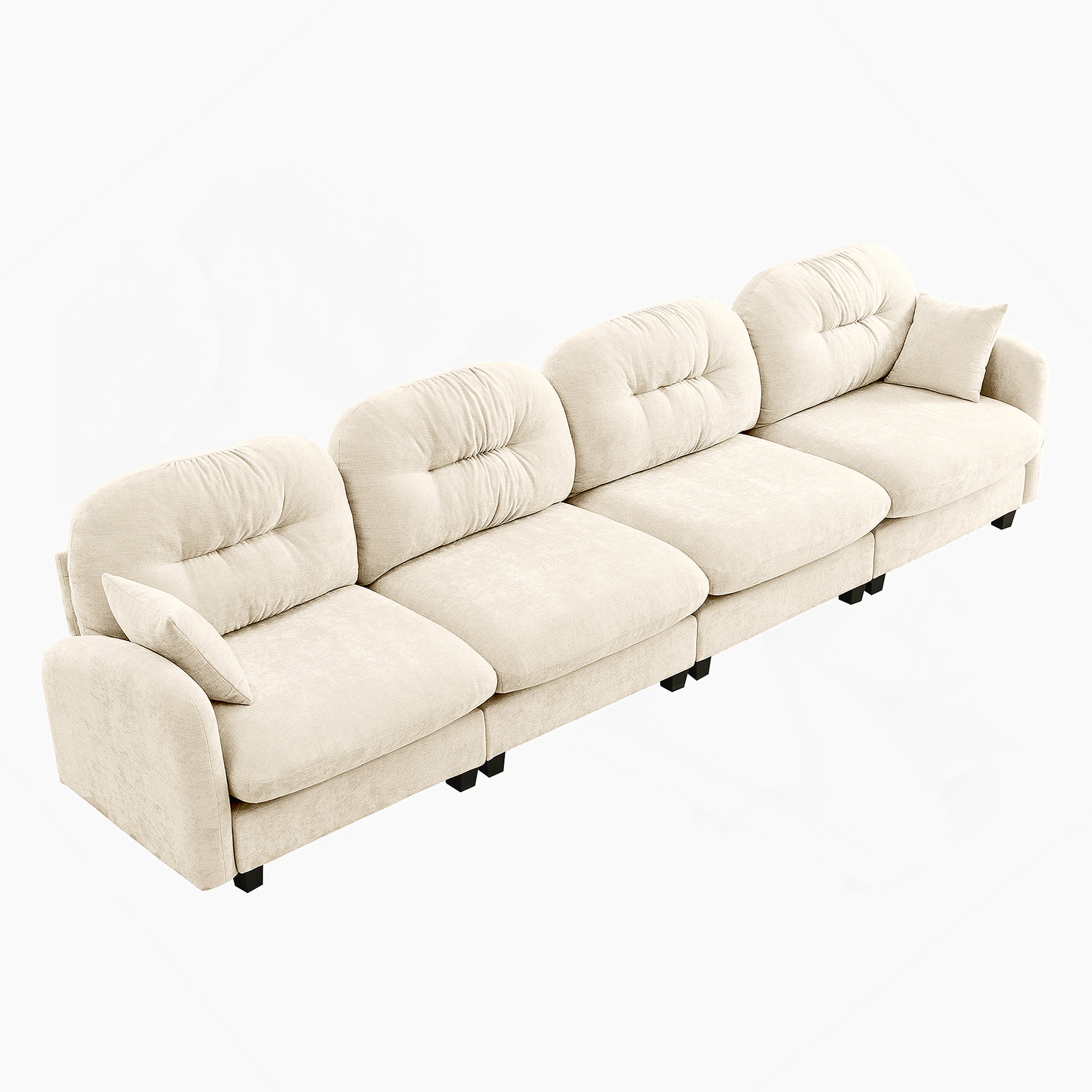 Latitude Run® Four - Seater Modular Sectional Couch With Premium ...