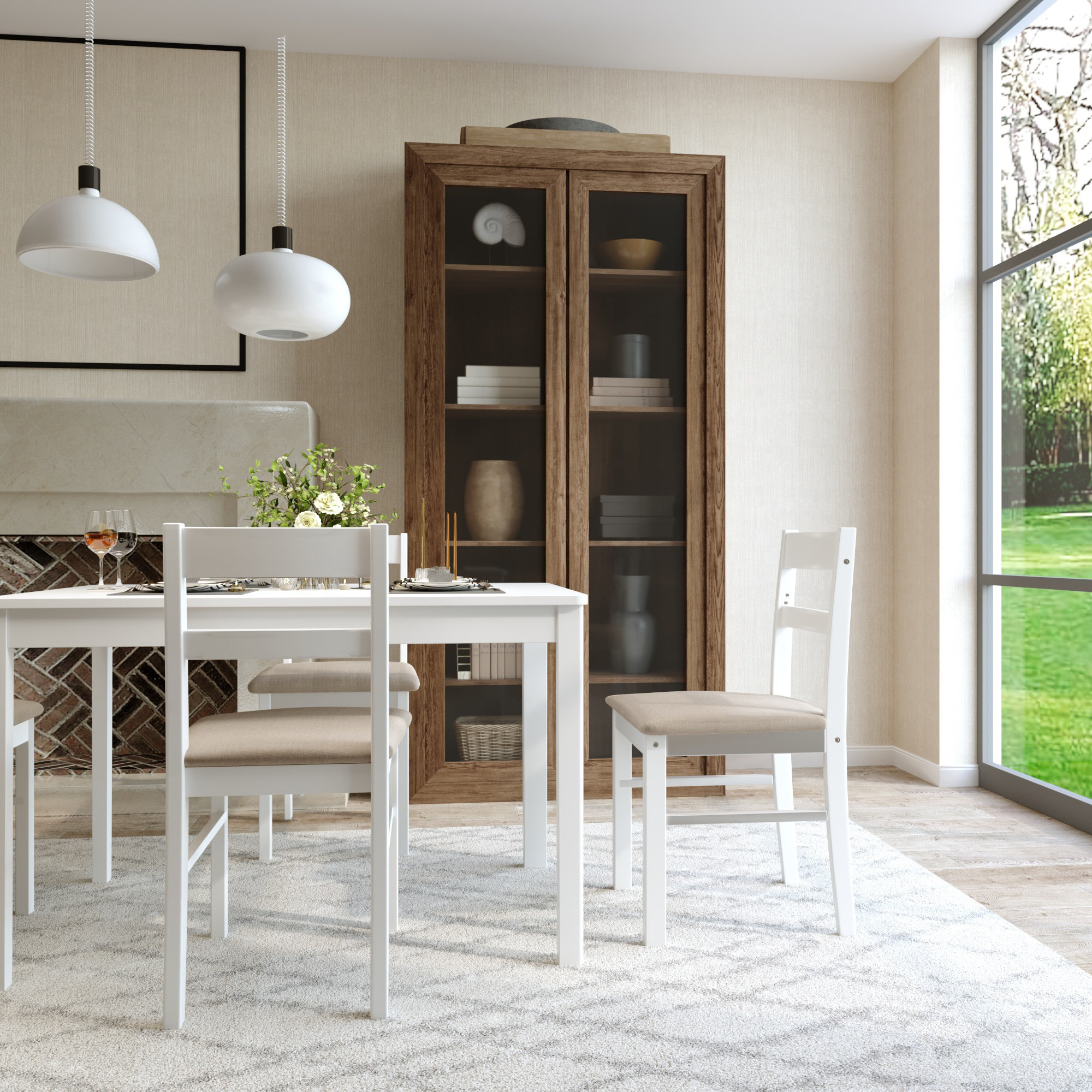 Winston Porter Monseratt 5 - Piece Dining Set & Reviews | Wayfair