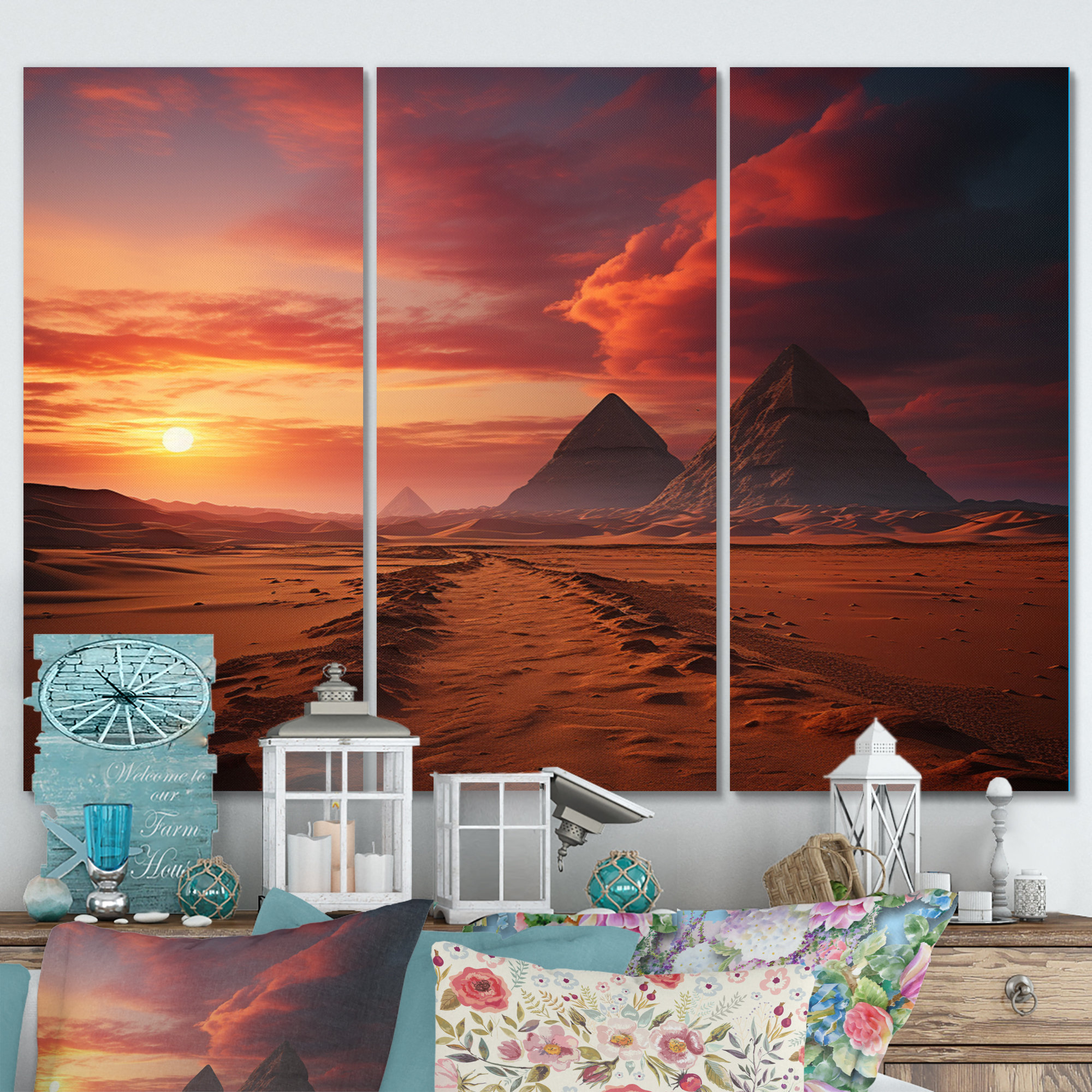 Union Rustic Egypt Eternal Sands Landscape - Egypt Wall Art Print Set ...