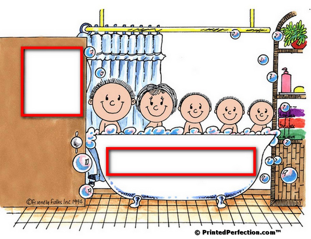 Printed Perfection Personalized Tub Time 3 Wooden Magnet - Great Gift ...