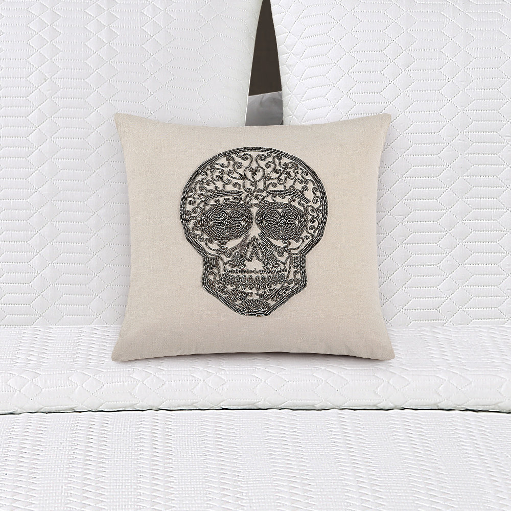 Echelon Skull Decorative Throw Pillow | Wayfair