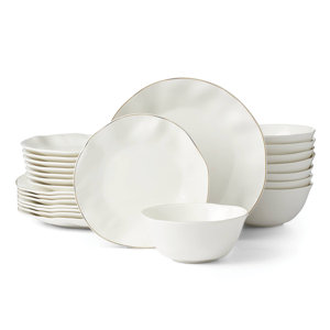 Lenox Blue Bay White 24-Piece Dinnerware Set & Reviews | Wayfair