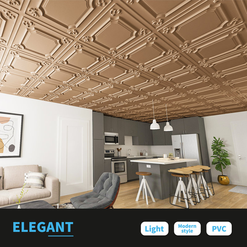 Art3d 24'' L x 24'' W Smooth PVC Ceiling Tile & Reviews | Wayfair