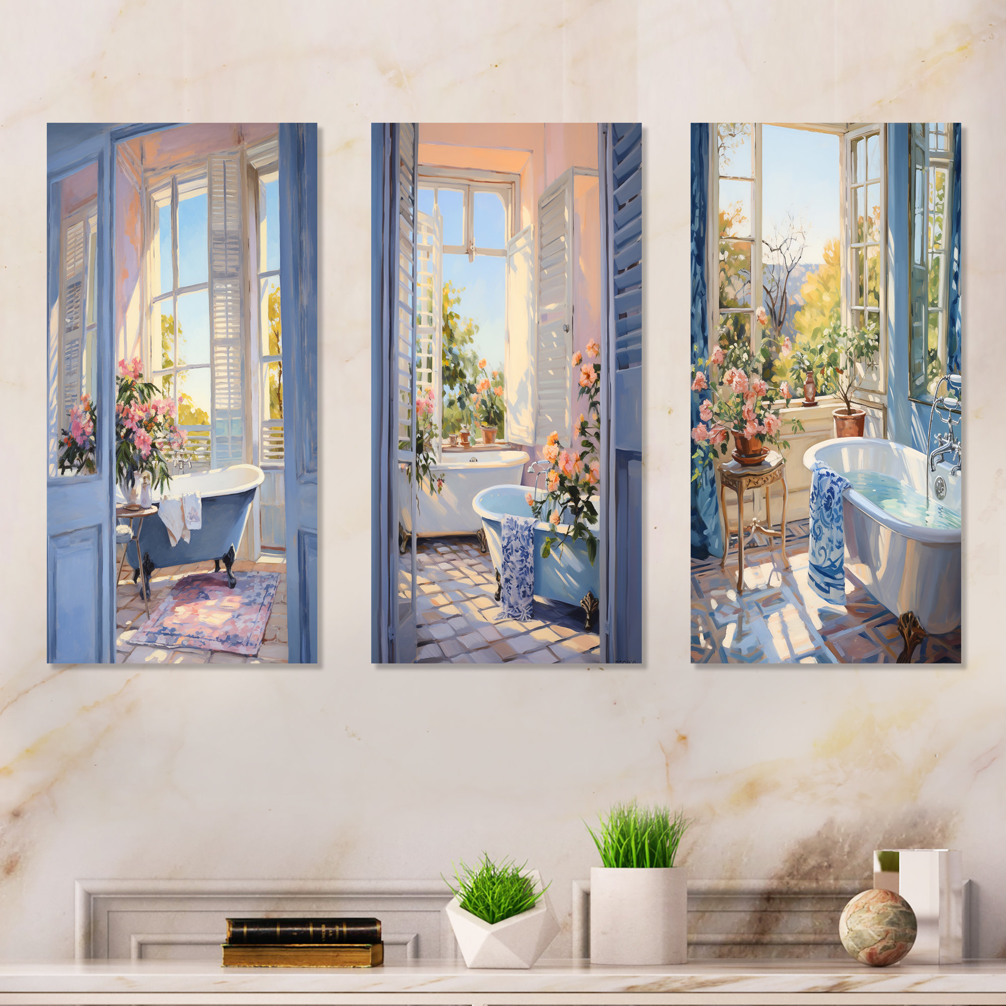 Red Barrel Studio® Bathroom Serenity I - Bathroom Metal Wall Art Living ...