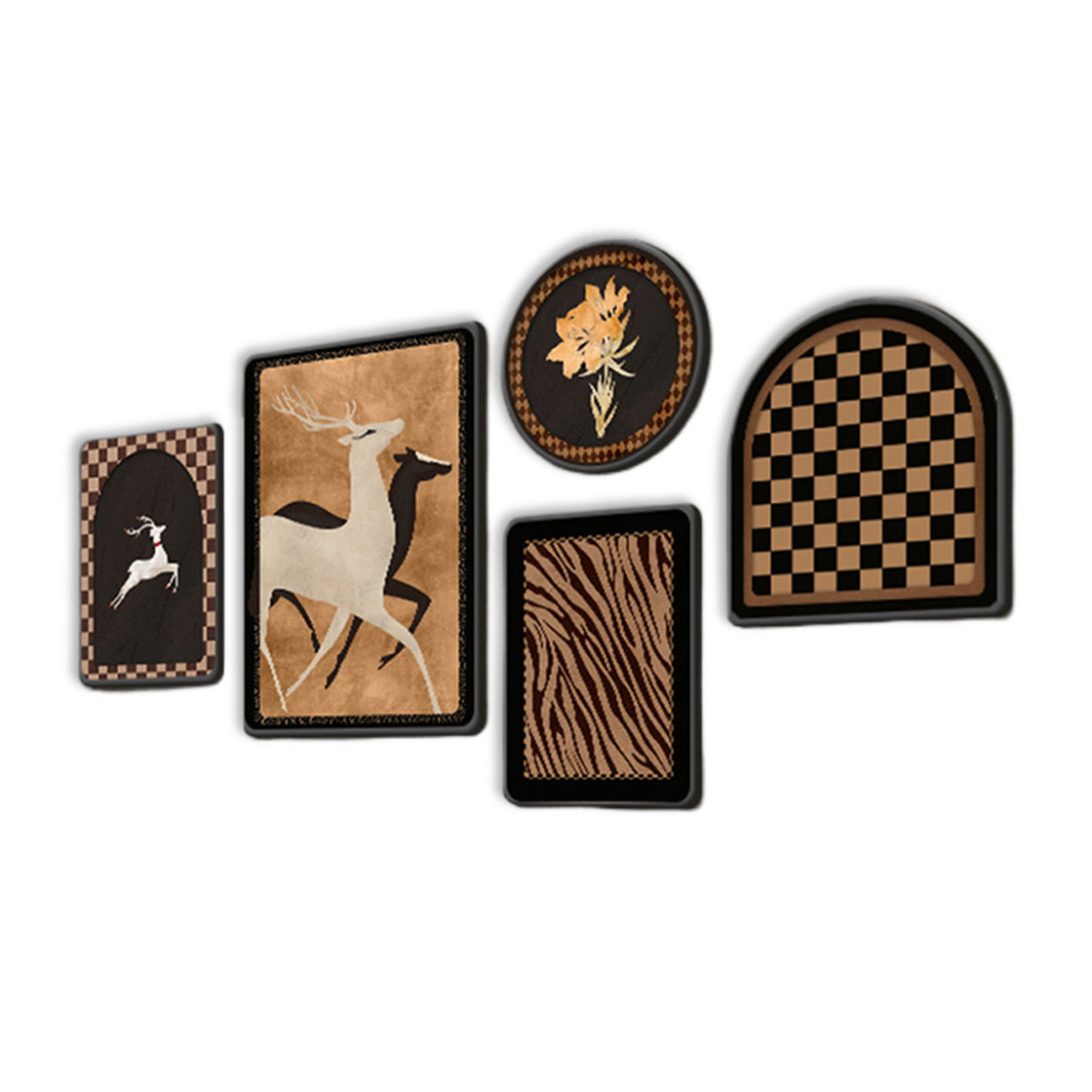 Millwood Pines Brown + Black Free Form Canvas + Manufactured Wood ...