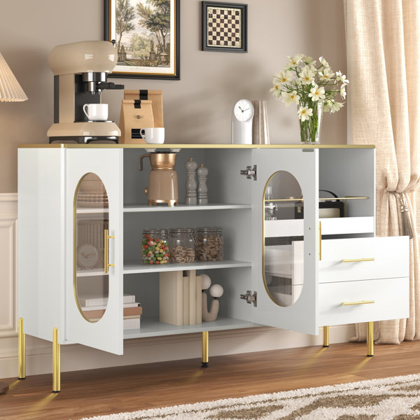 Fairmont Park 120 Cm Wide Sideboard With 2 Drawers And 2 Glass Doors ...