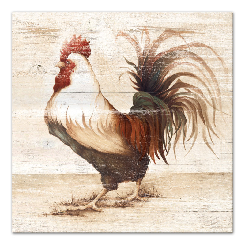 Gracie Oaks Regal Rooster On Canvas Print | Wayfair