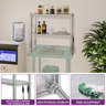 Balconera Stainless Steel Adjustable 2 Tier Overshelf with Hook | Wayfair