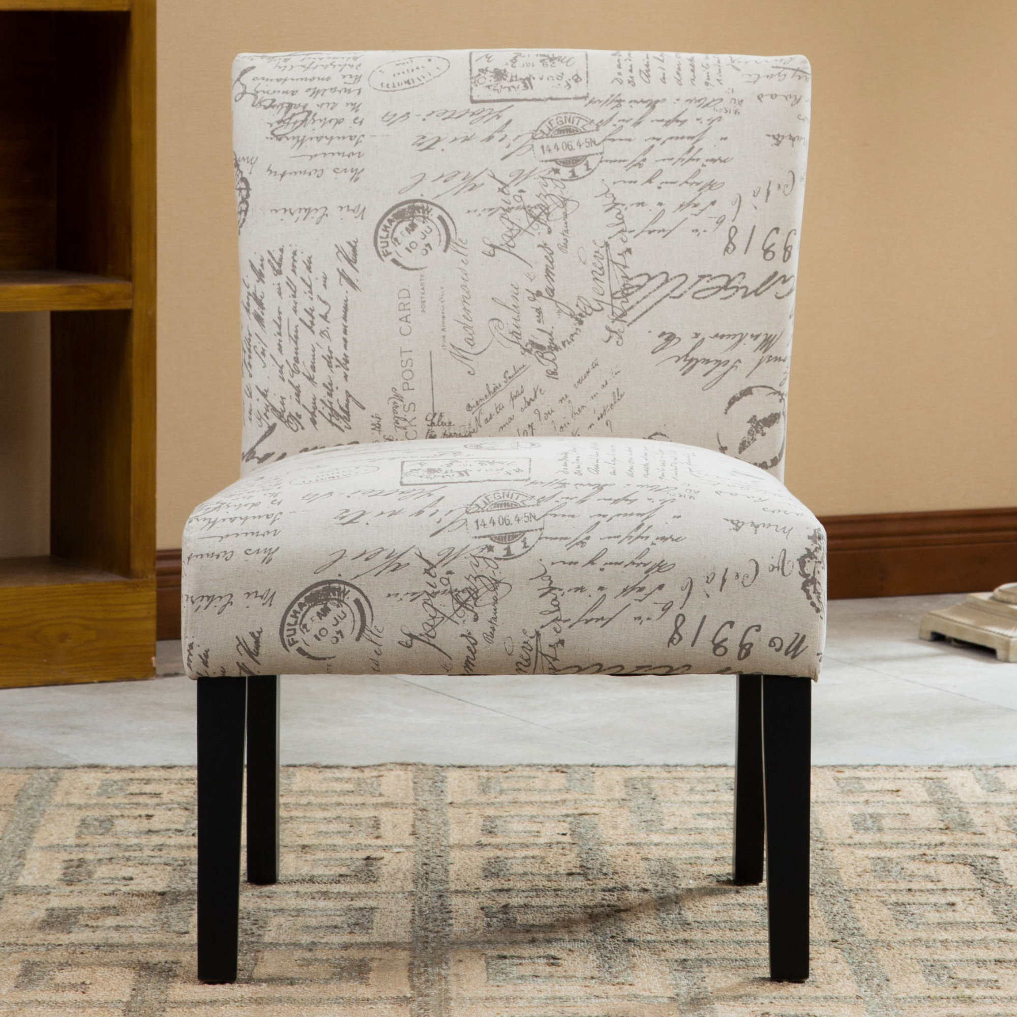 Ophelia & Co. Botticelli English Letter Print Fabric Armless ...