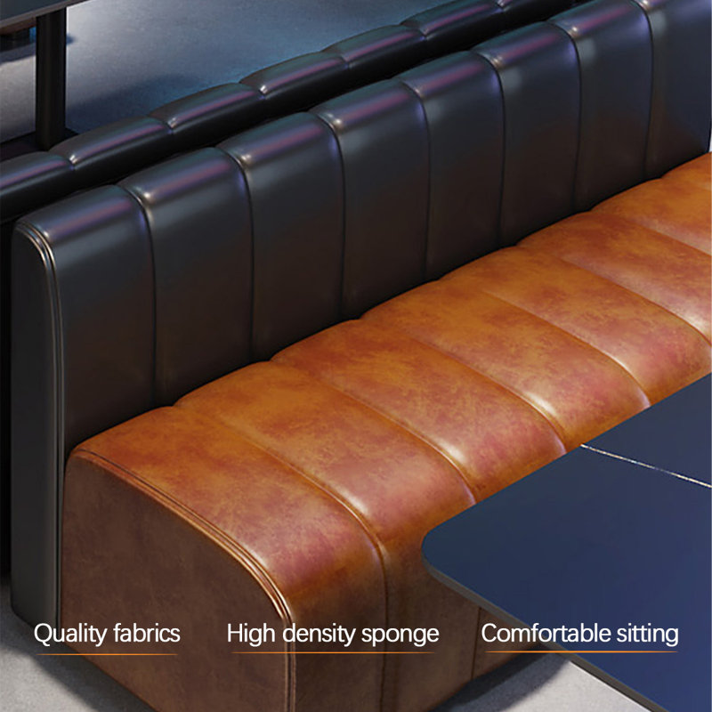A UNIQUE LIGHT, LLC Restaurant Triple Faux Leather Bench Set Of 2 Bench ...